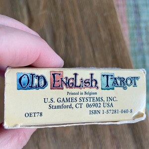 Vintage Old English Tarot Cards - Etsy