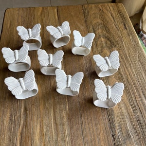 Vintage Butterfly Porcelain Napkin Rings (9) - Etsy