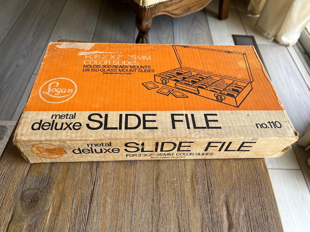 Vintage Logan Slide File Metal Storage Box in Original Box - Etsy