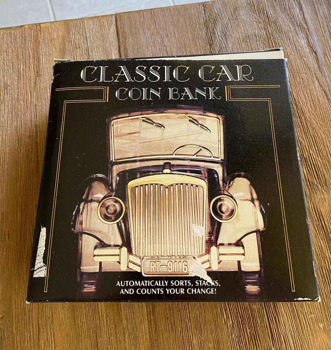 Vintage Classic Car Coin Bank - Etsy