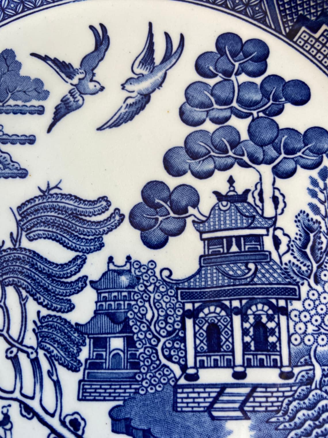 Churchill Blue Willow Dinner Plate - Etsy