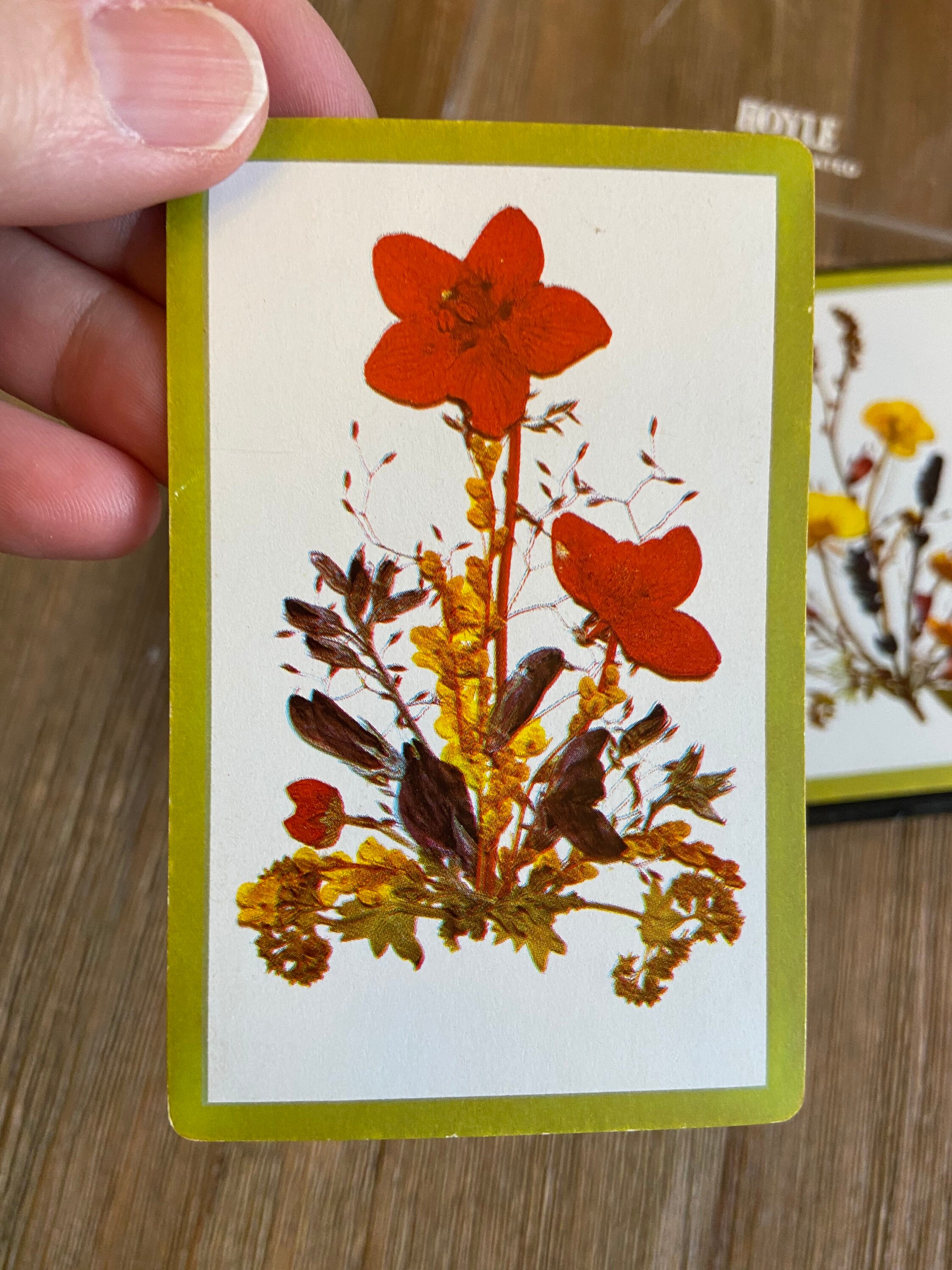 Vintage Hoyle Flowers Playing Cards | Etsy