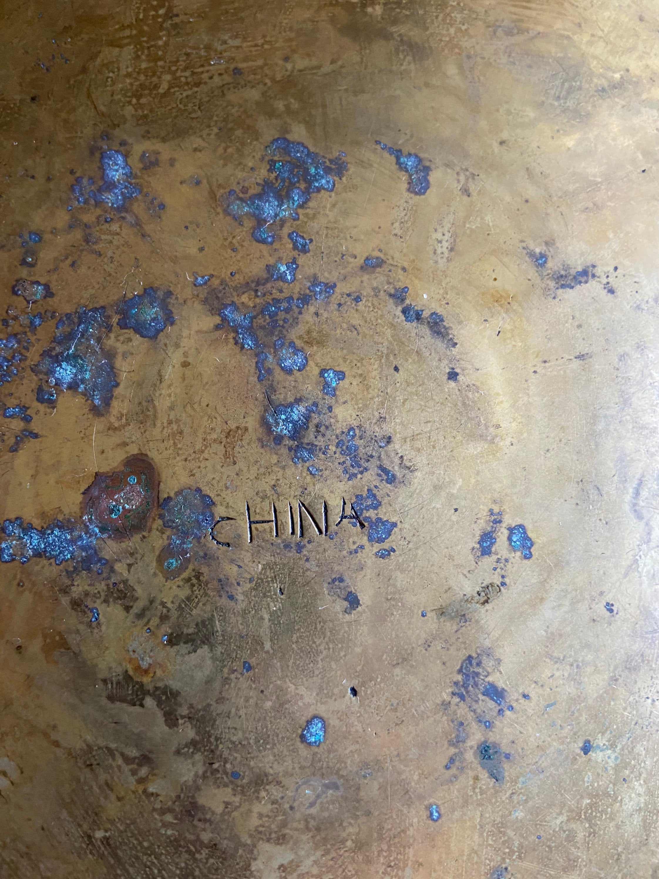 Vintage Chinese Brass Bowl - Etsy