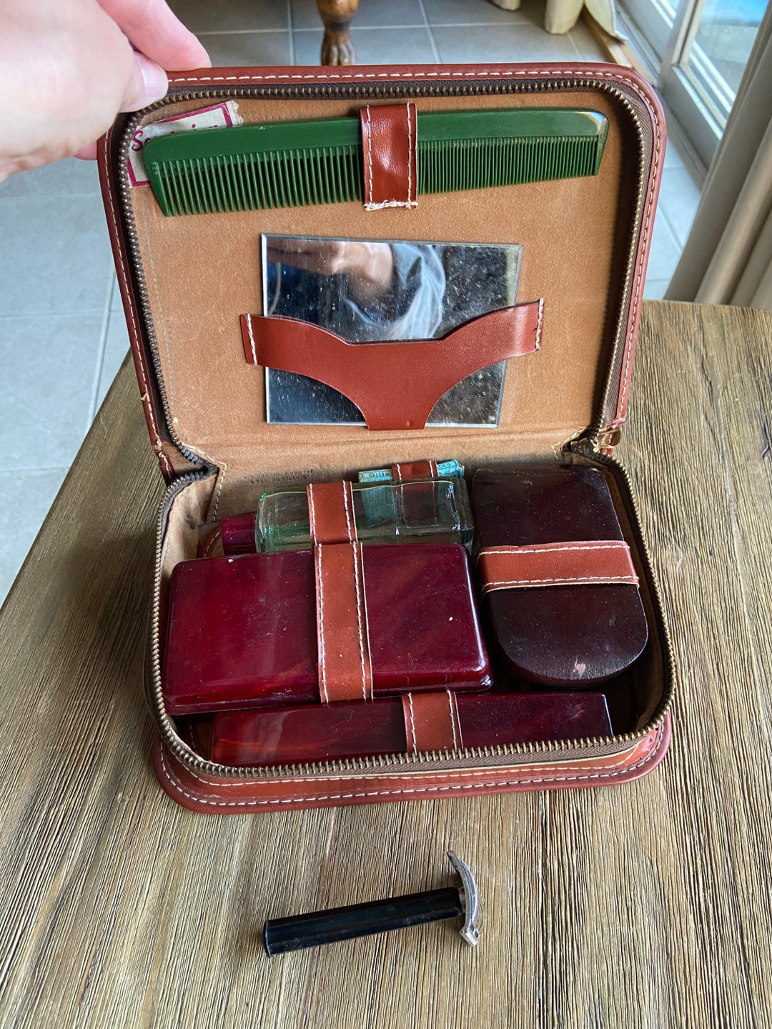 Vintage Sovereign Men’s Grooming Kit With Leather Case - Etsy