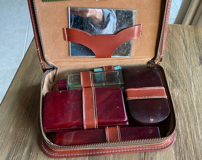 Vintage Sovereign Men’s Grooming Kit With Leather Case - Etsy