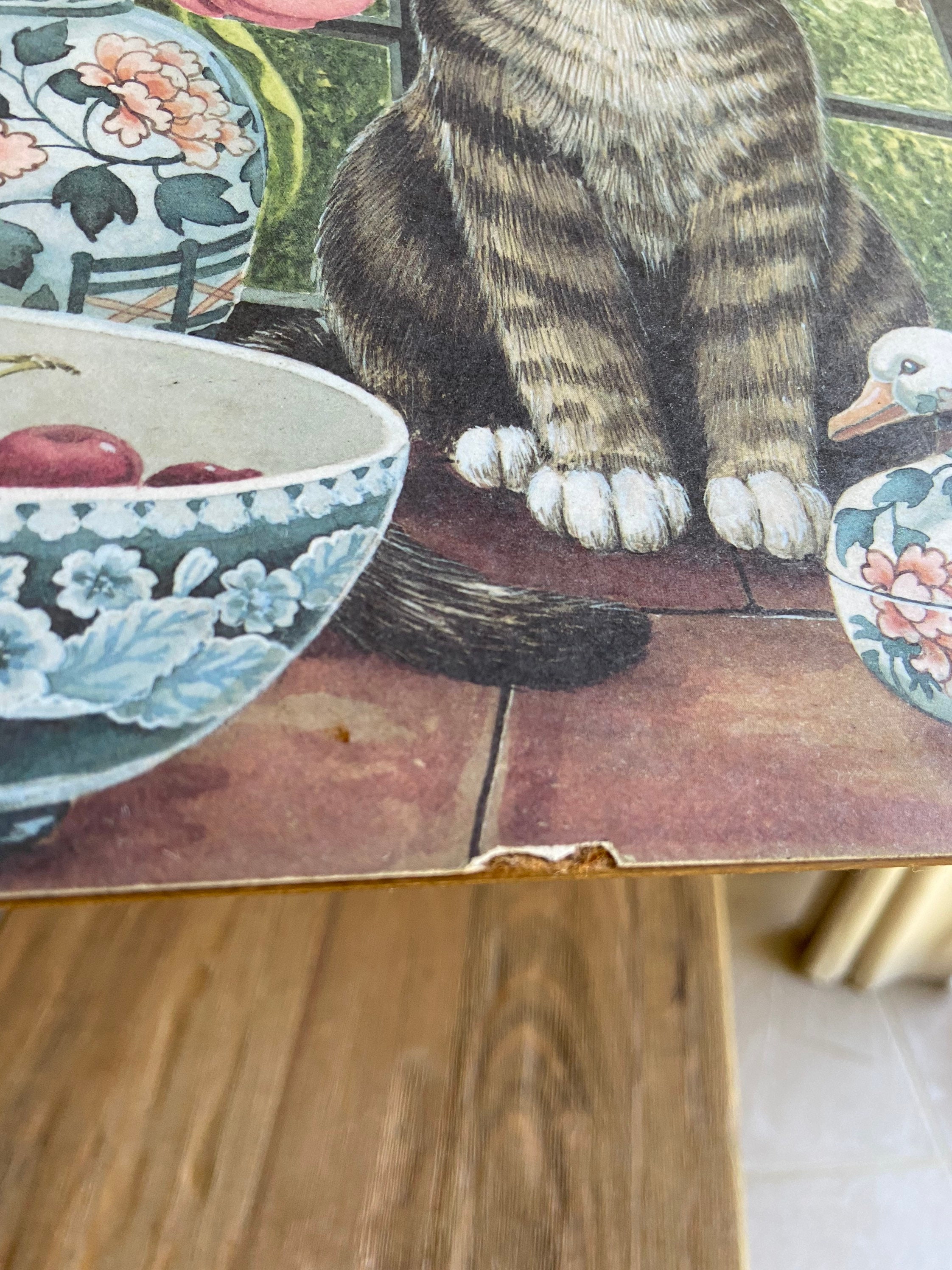 Vintage cat melamine chopping board | Etsy