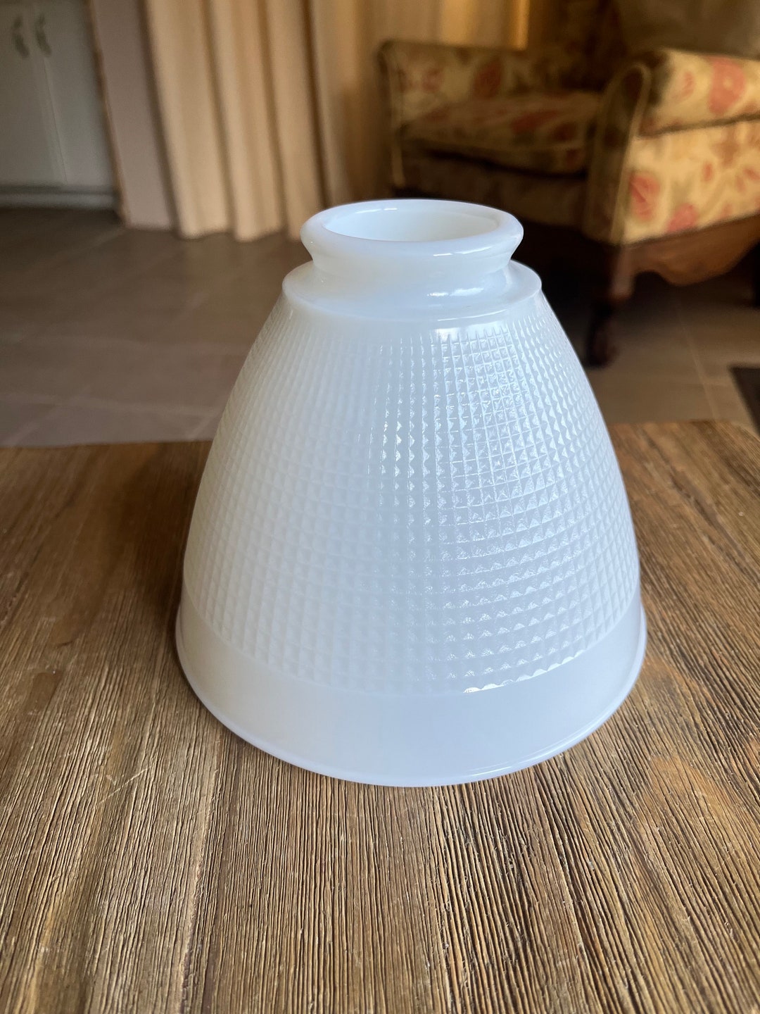 Vintage Milk Glass Lamp Shade - Etsy