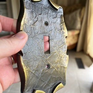 Vintage Metal Scroll Light Switch Plate (gold Tone) - Etsy