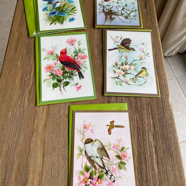 Vintage Bird Card - Etsy
