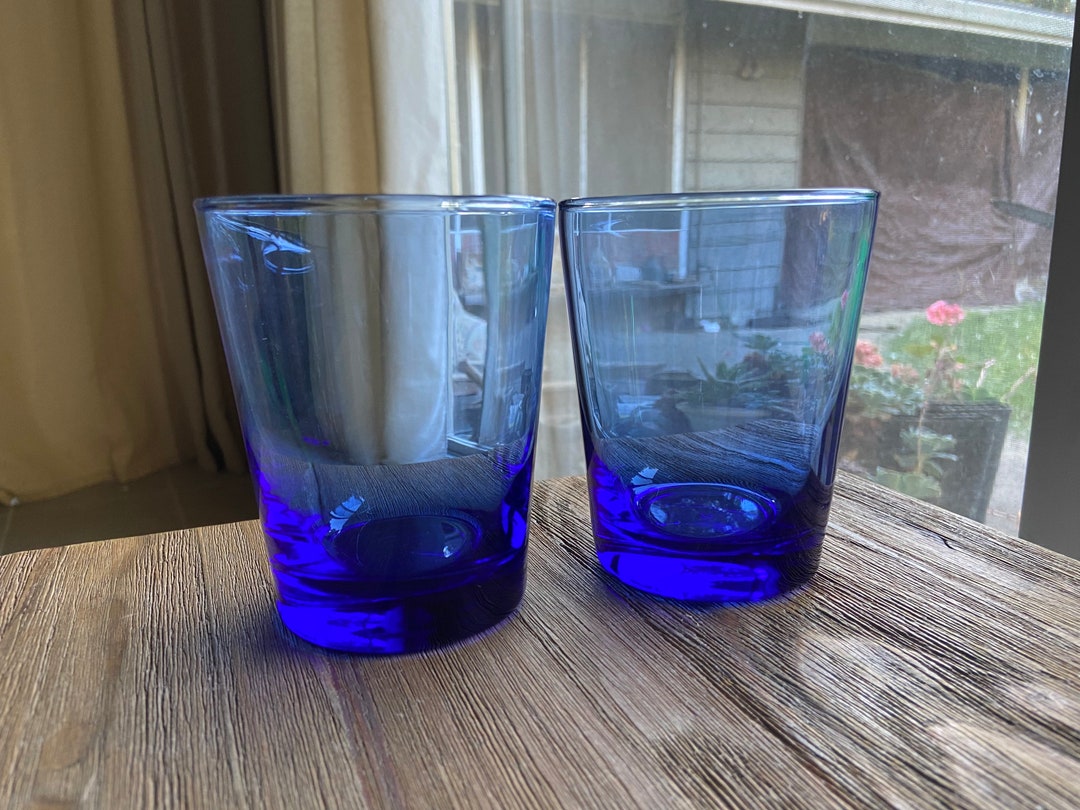 Libbey Blue Glasses - Etsy