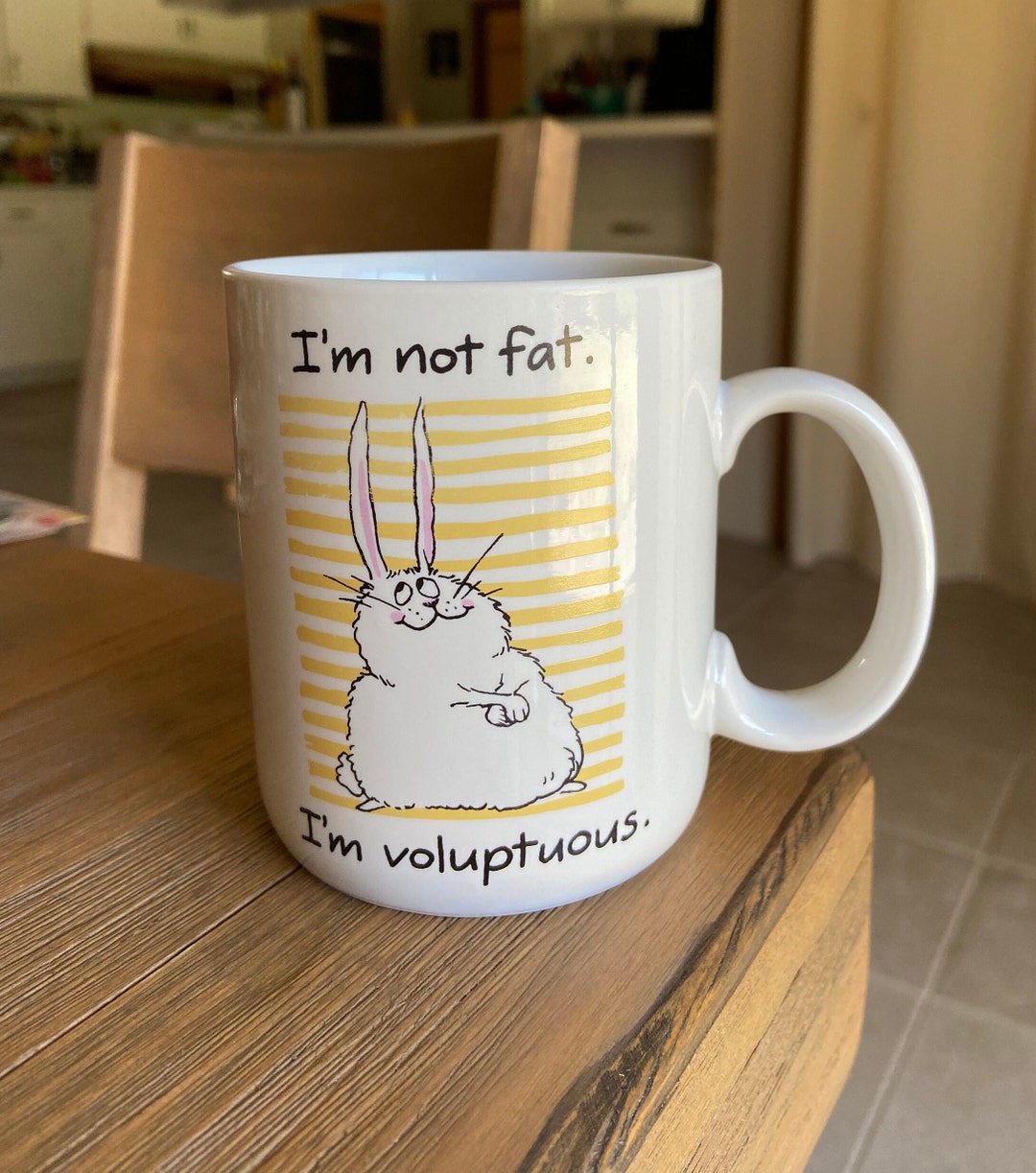 Vintage Im Not Fat Hallmark Mug - Etsy