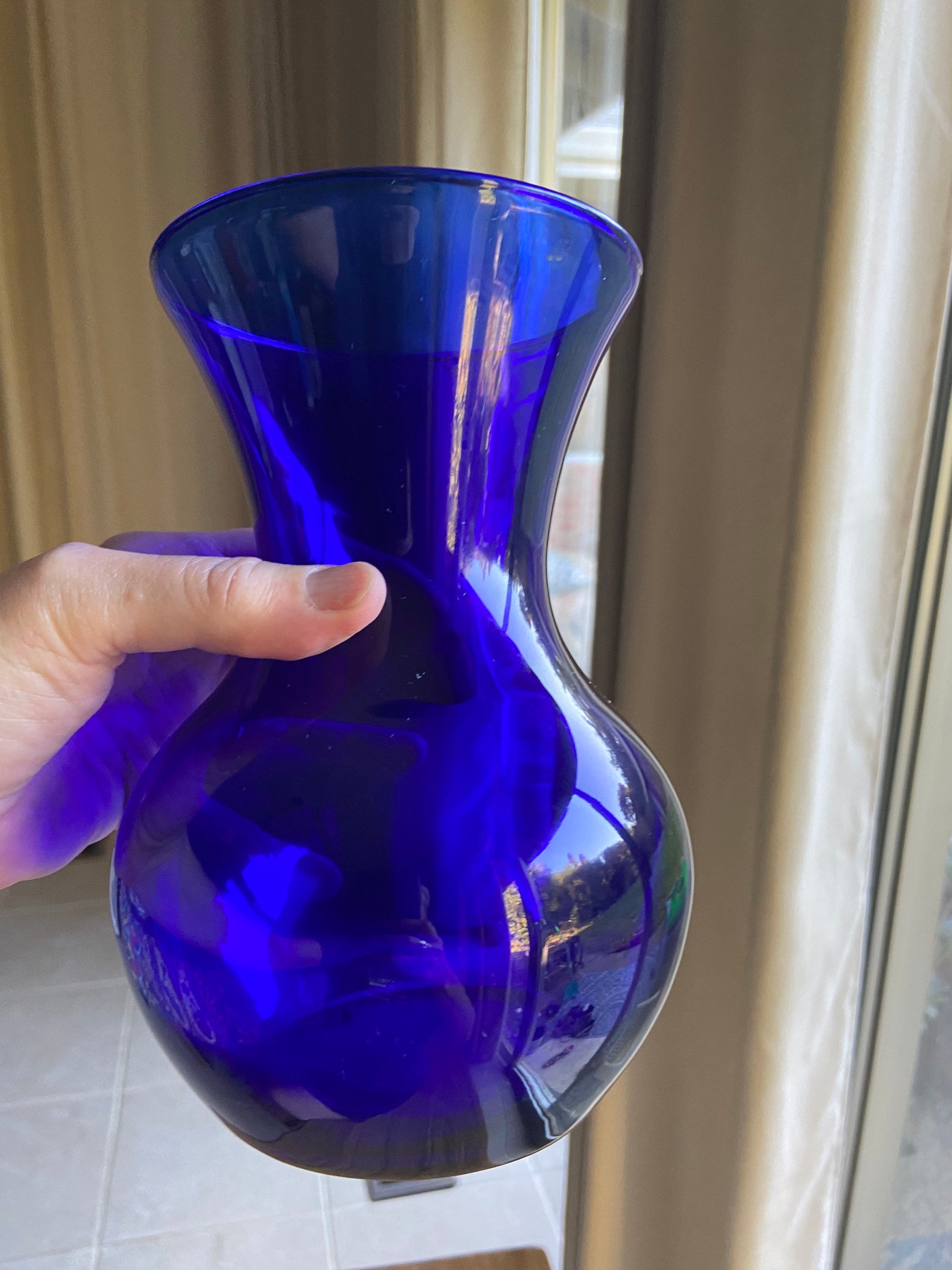 Libbey Cobalt Blue Vase - Etsy