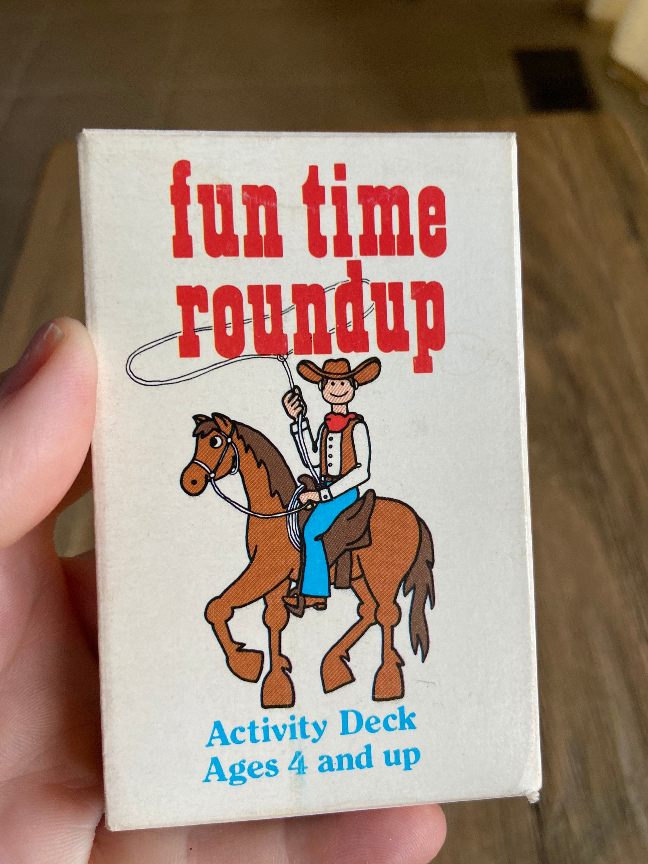 Vintage Fun Time Roundup Activity Deck travel Game - Etsy