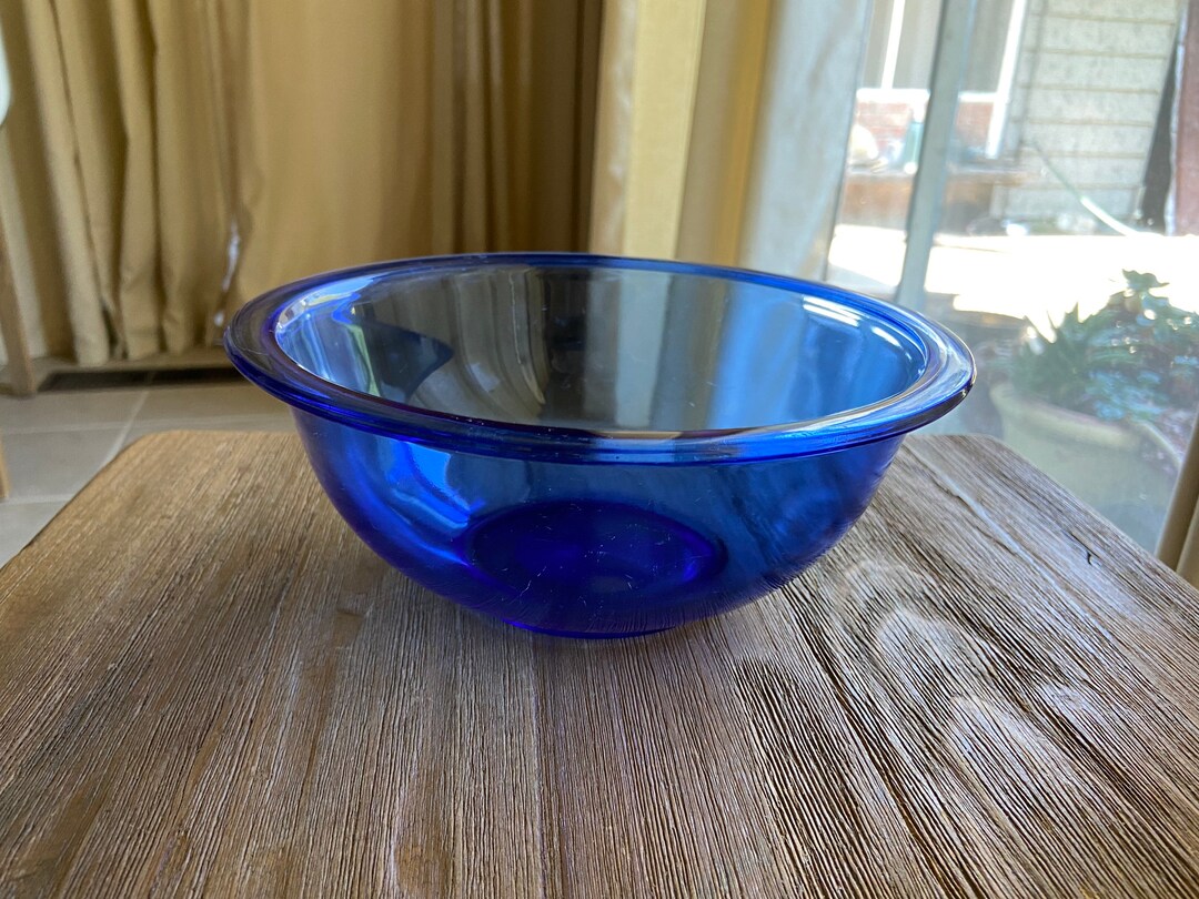 Vintage Blue Pyrex Bowl - Etsy