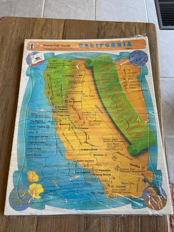 Vintage California Puzzle - Etsy