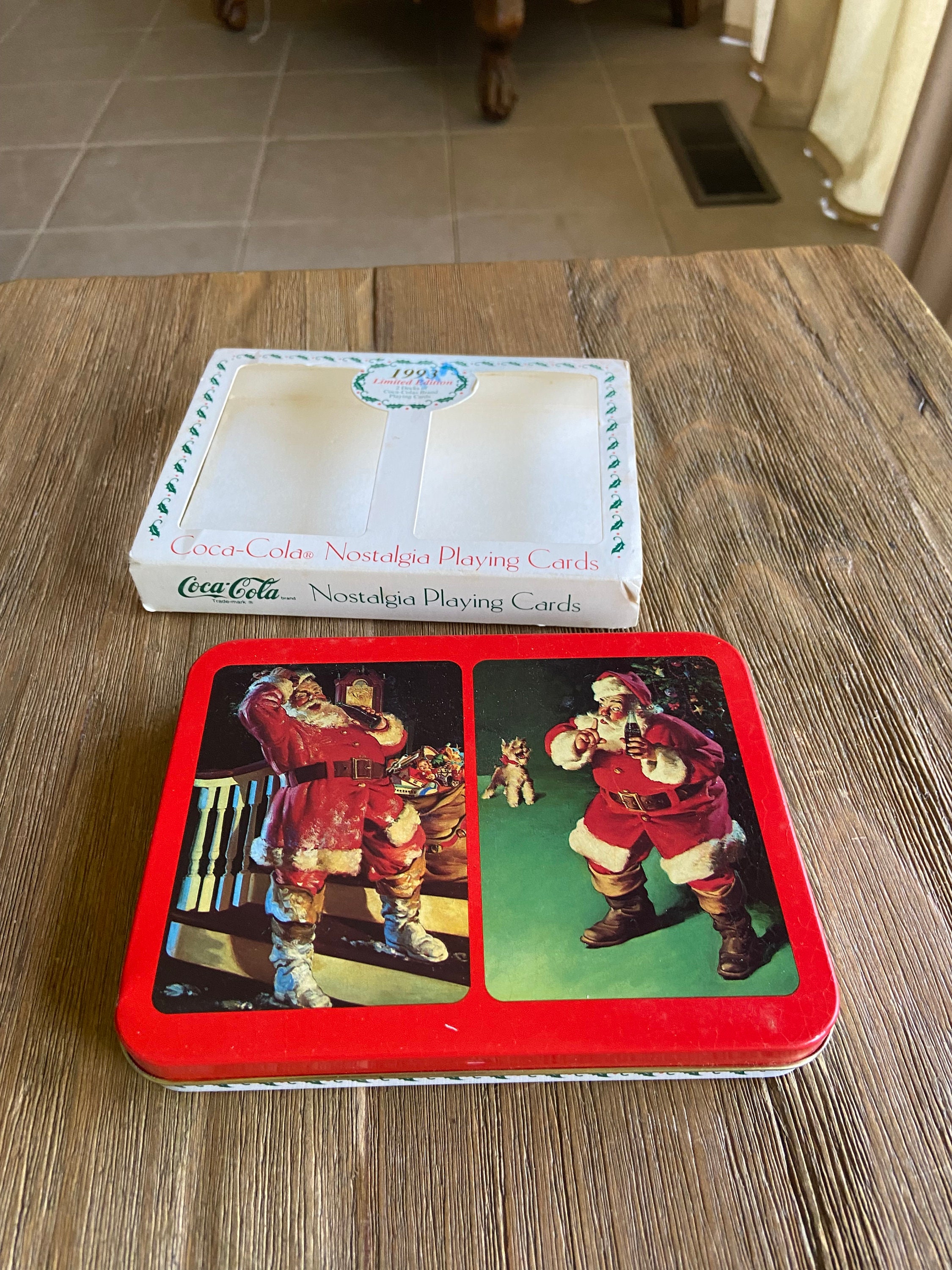 Vintage 1993 Coca Cola Nostalgia Santa Playing Cards sealed - Etsy