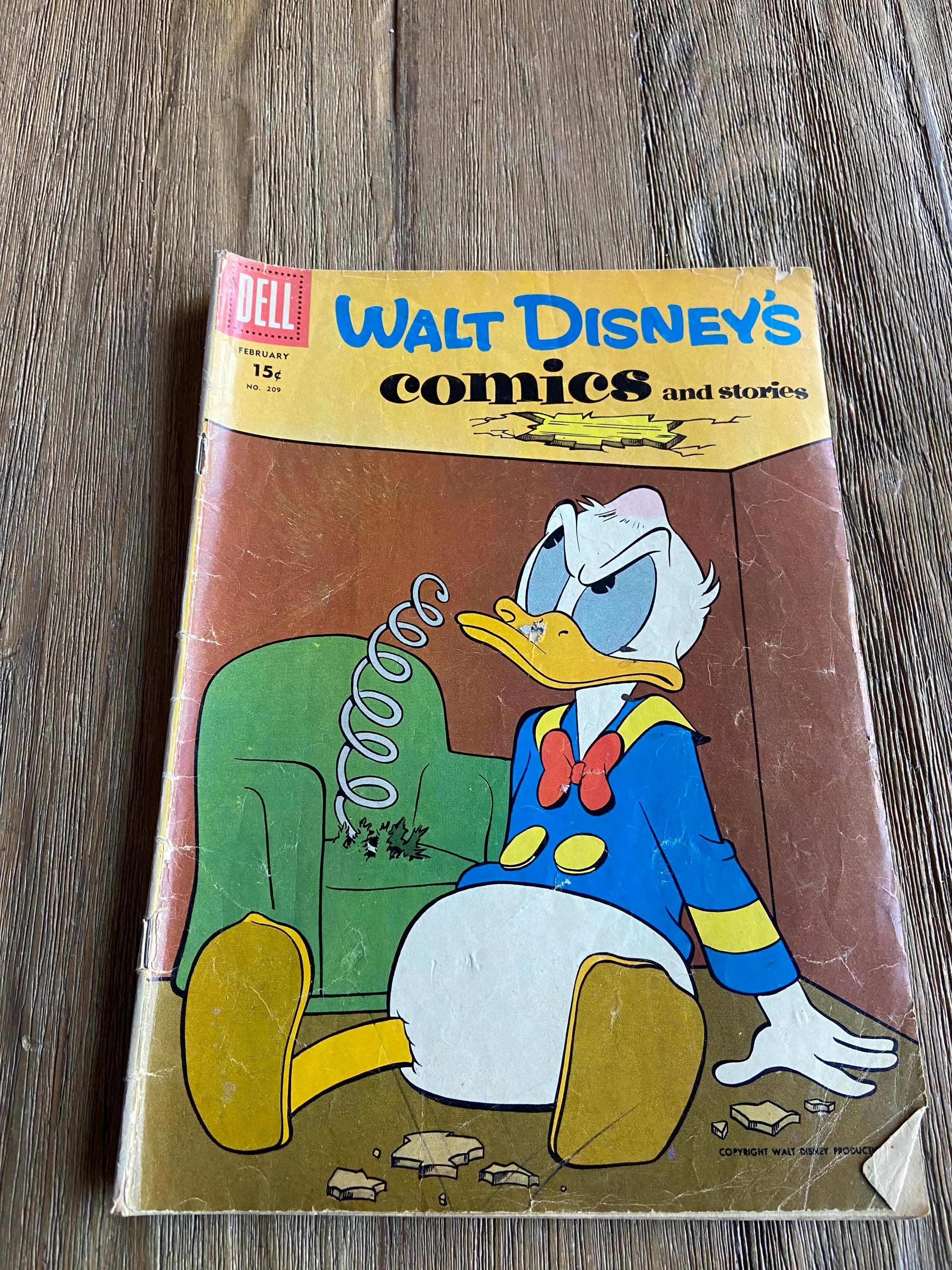 Vintage Donald Duck Comic feb 1958 - Etsy