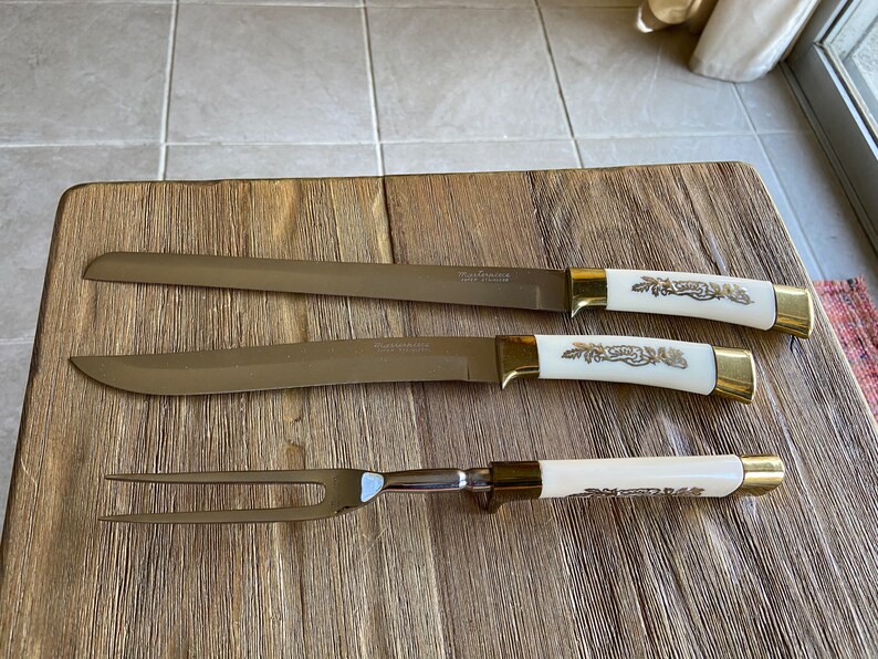 Vintage Masterpiece 3 Piece Carving Set - Etsy
