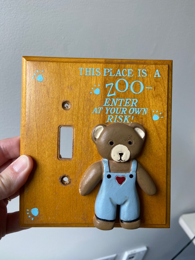 Vintage Children’s Room Wood Switch Plate - Etsy