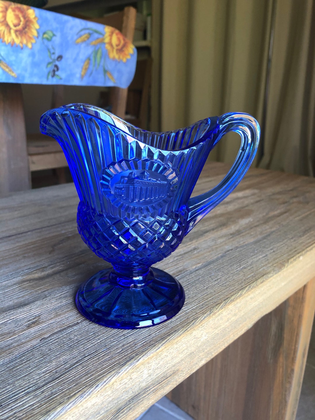 Vintage Avon Cobalt Blue Pitcher - Etsy