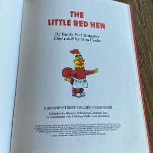 Vintage Sesame Street the Little Red Hen Book - Etsy