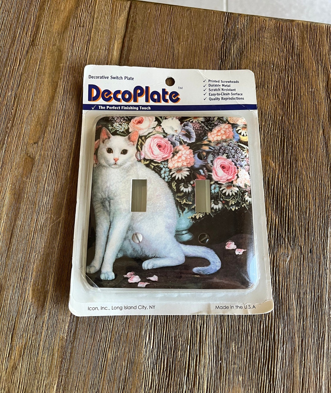 Vintage White Cat Switch Plate Cover - Etsy
