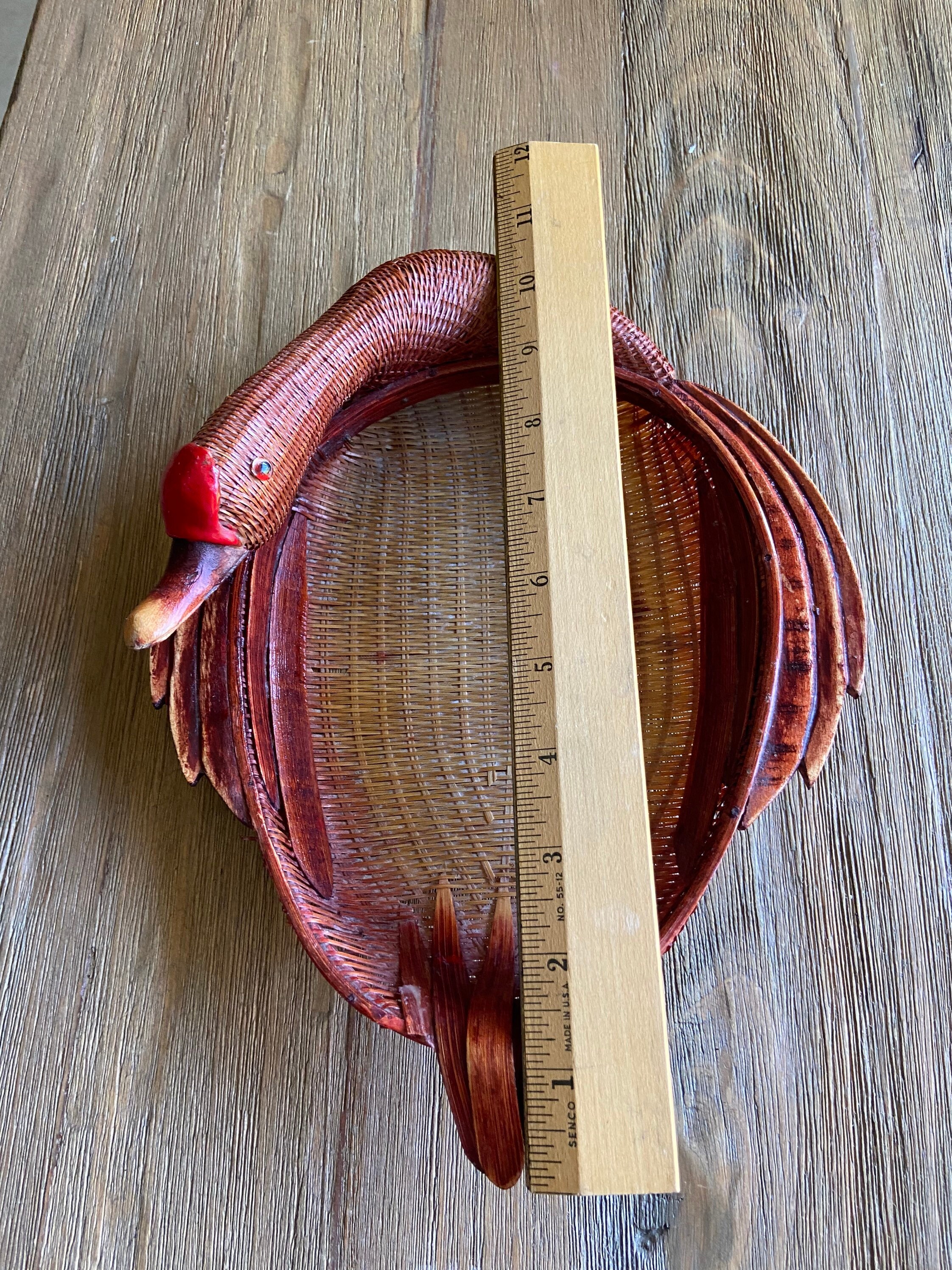 Vintage swan basket | Etsy