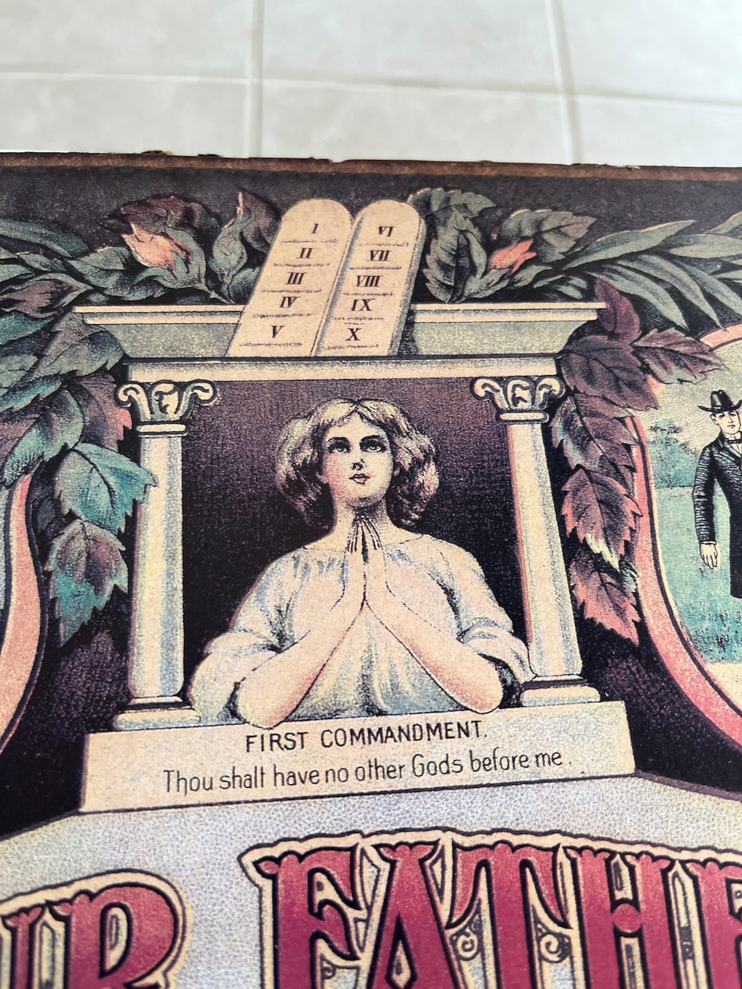 Vintage Our Father Prayer Poster - Etsy