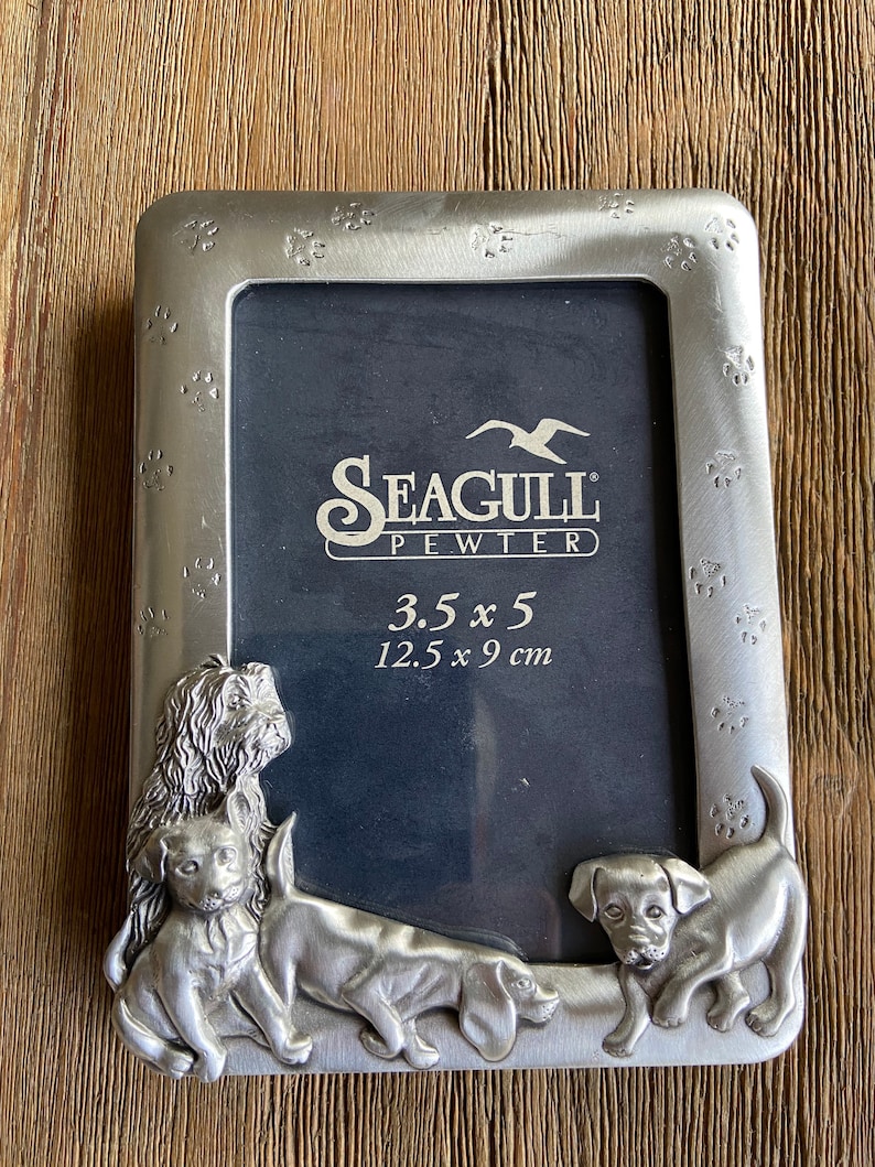 Vintage Seagull Pewter Picture Frame (dogs) - Etsy