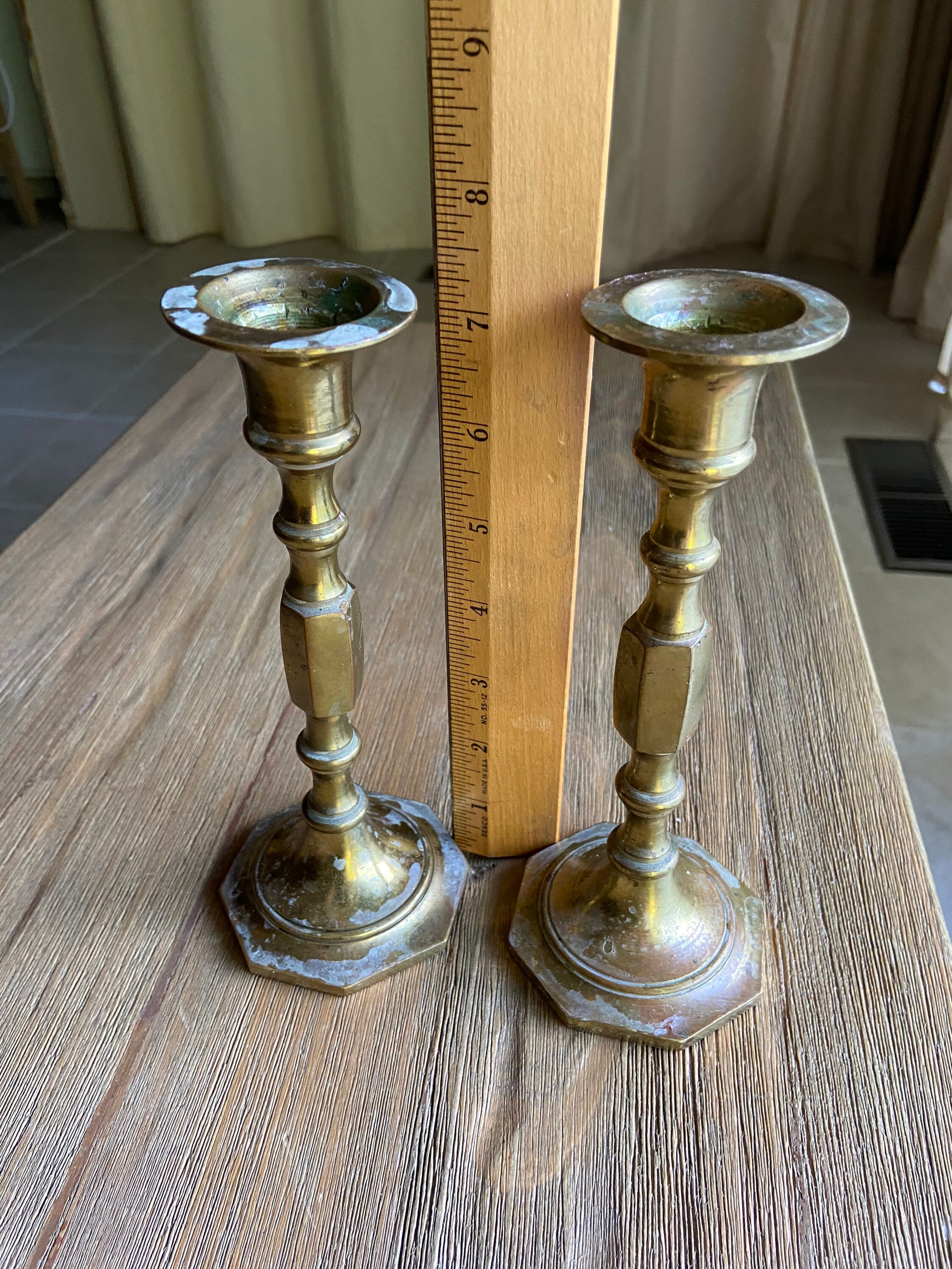 Vintage brass candleholders | Etsy