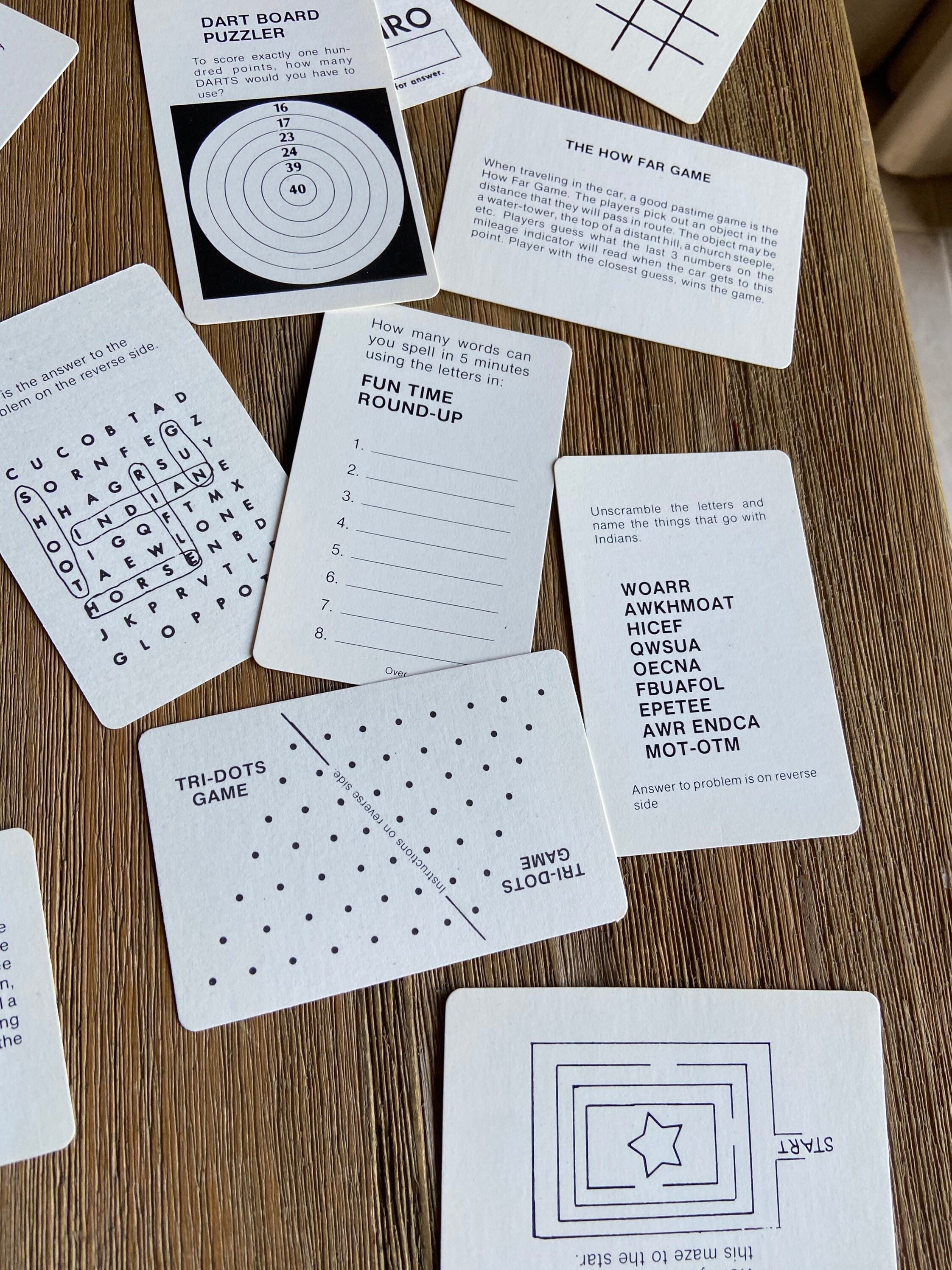 Vintage Fun Time Roundup Activity Deck ,travel Game - Etsy