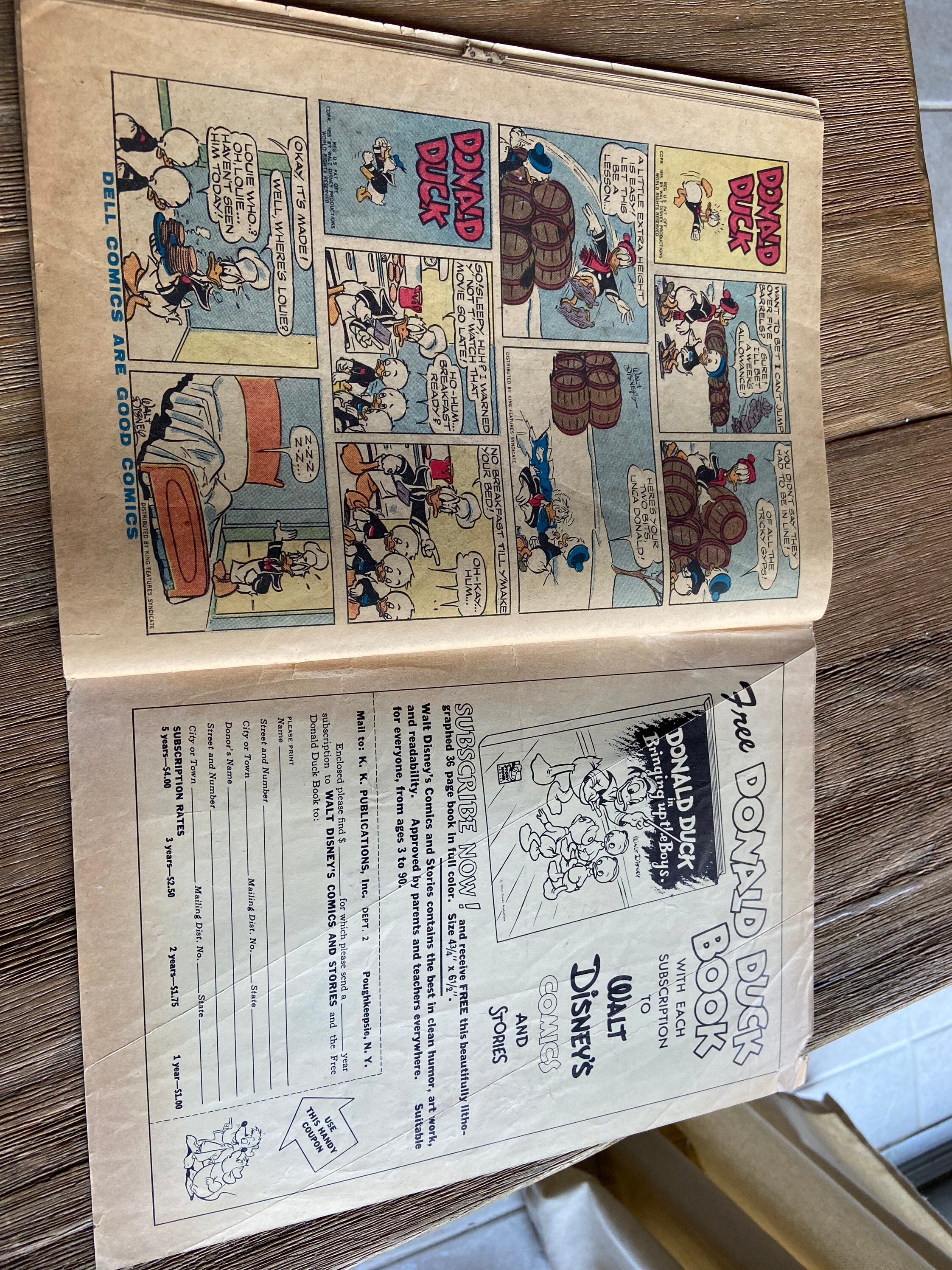 Vintage Donald Duck Comic feb 1958 - Etsy