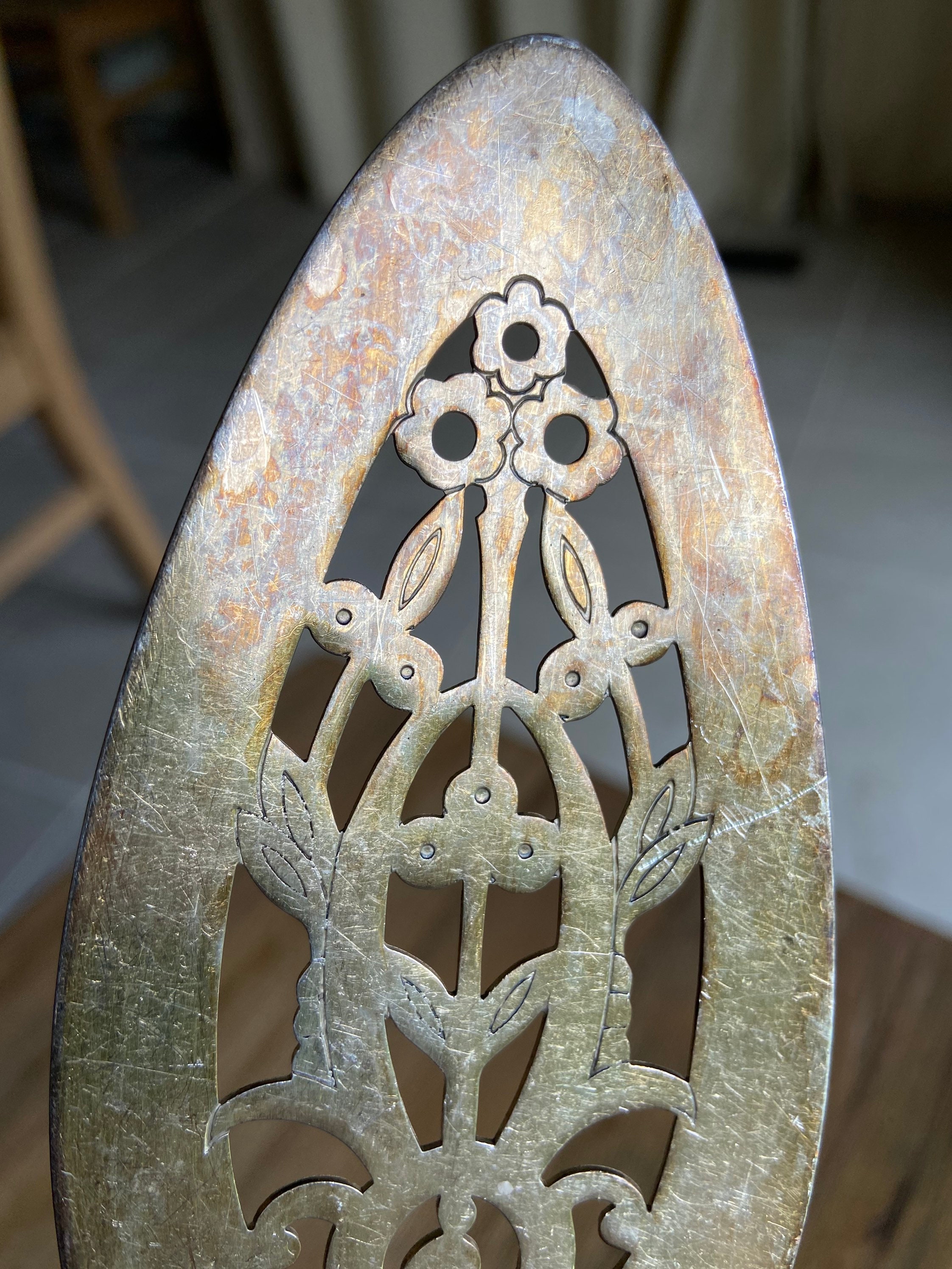 Vintage silver plated cake spatula | Etsy