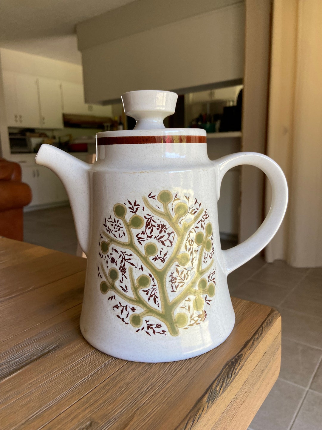 Vintage Noritake Green Tree Primastone Coffe/tea Pot With Lid - Etsy