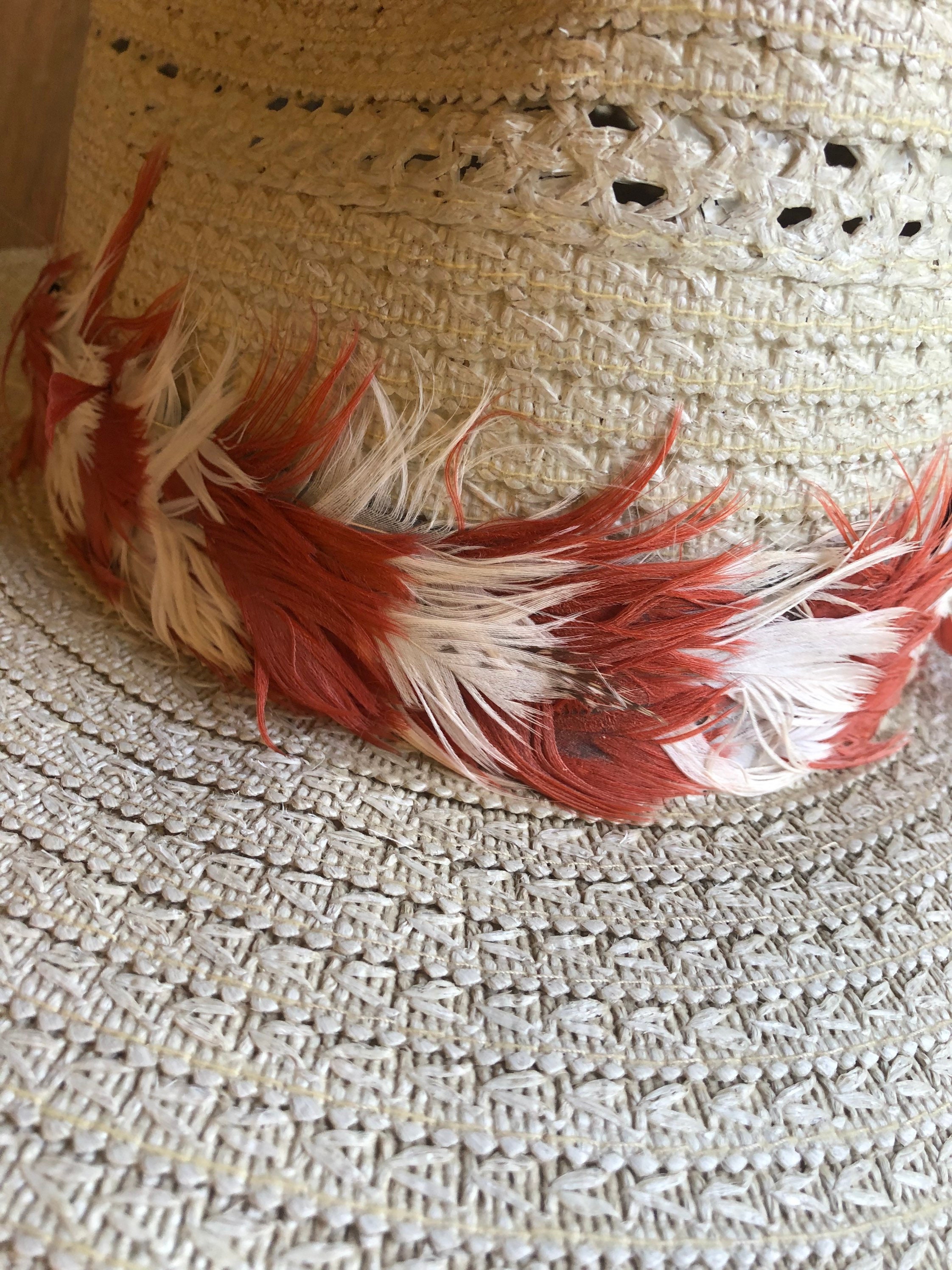 Vintage Cowboy Hat With Feathers | Etsy