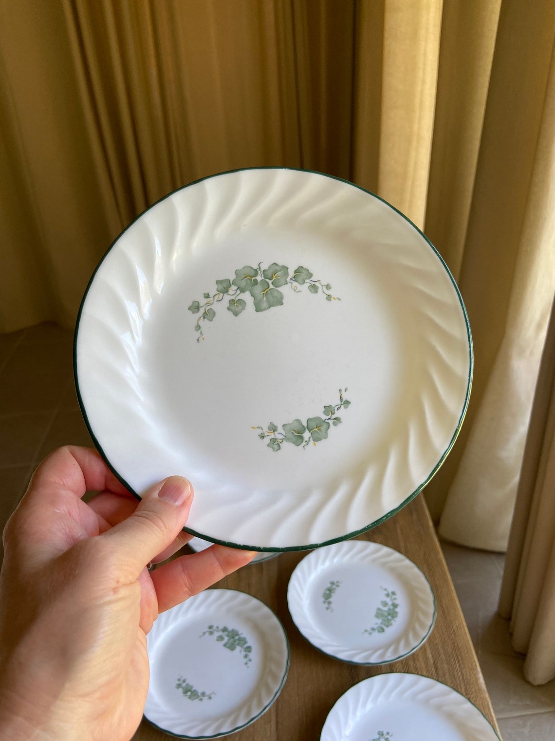 Vintage Corelle Ivy Small Plates 7 - Etsy