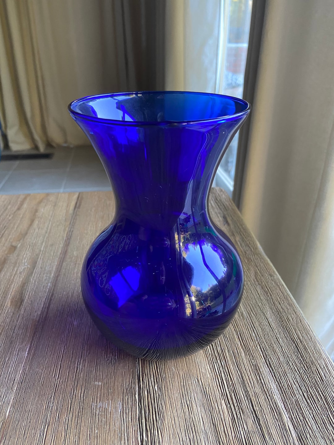 Libbey Cobalt Blue Vase - Etsy