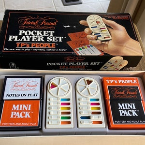 Vintage 1987 Trivial Pursuit Pocket Player Set - Etsy