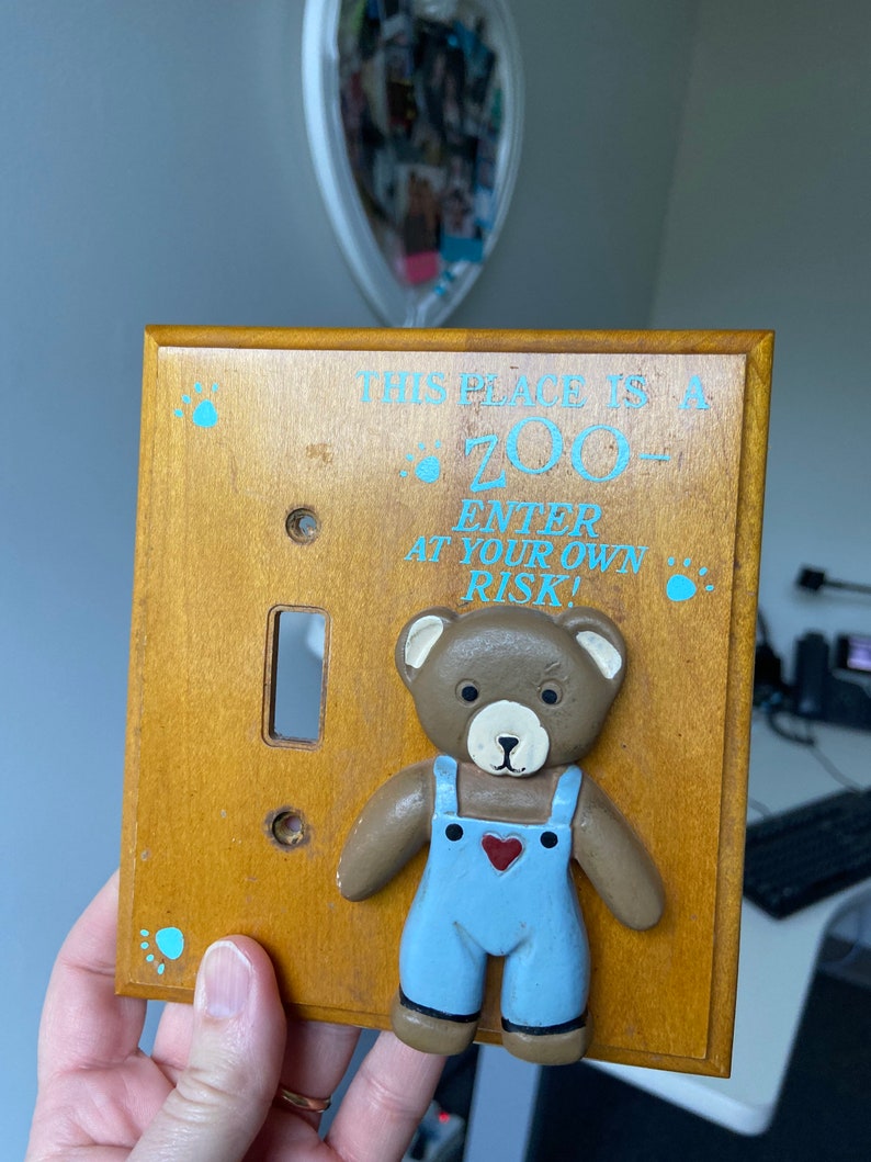 Vintage Children’s Room Wood Switch Plate - Etsy