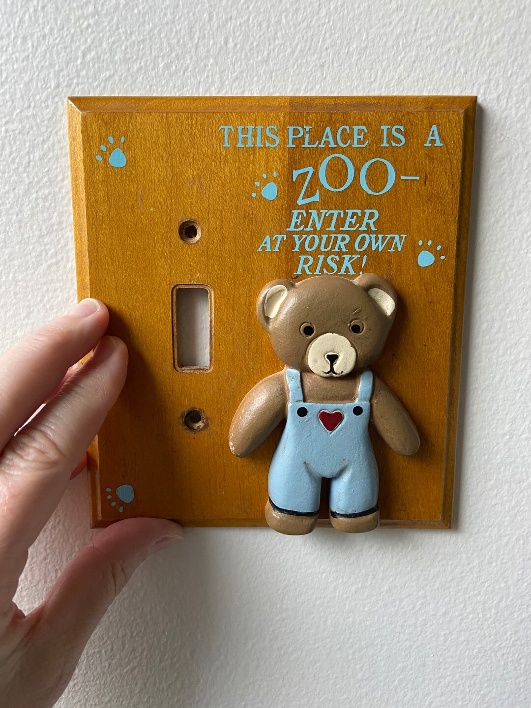 Vintage Children’s Room Wood Switch Plate - Etsy