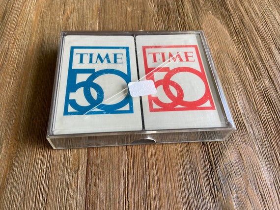 Vintage Time Magazine 50th Anniversary Playing Cards - Etsy