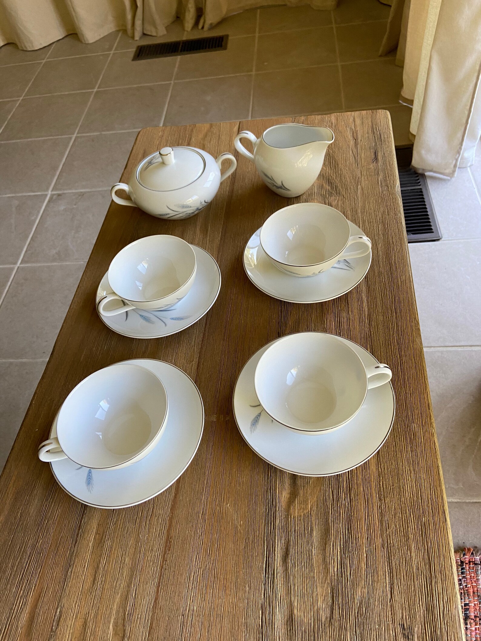 Vintage Castlecourt Wheat Harvest Tea Set | Etsy