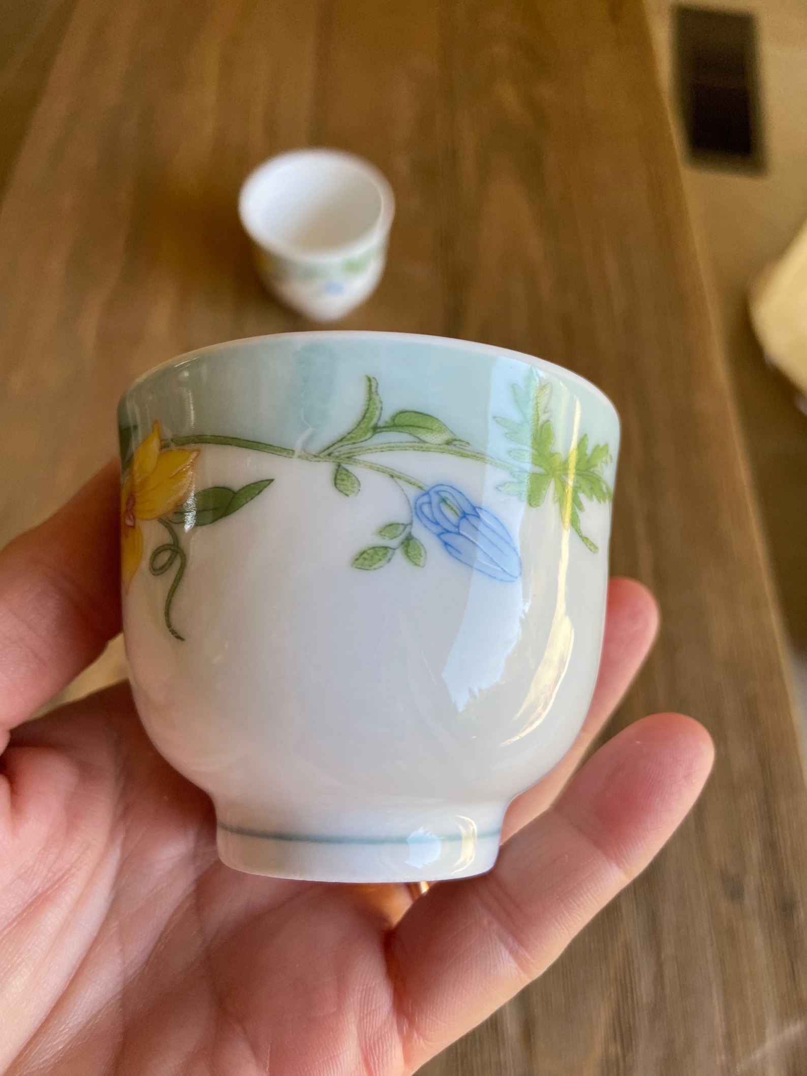 Vintage White Jade Porcelain Tea Cups - Etsy