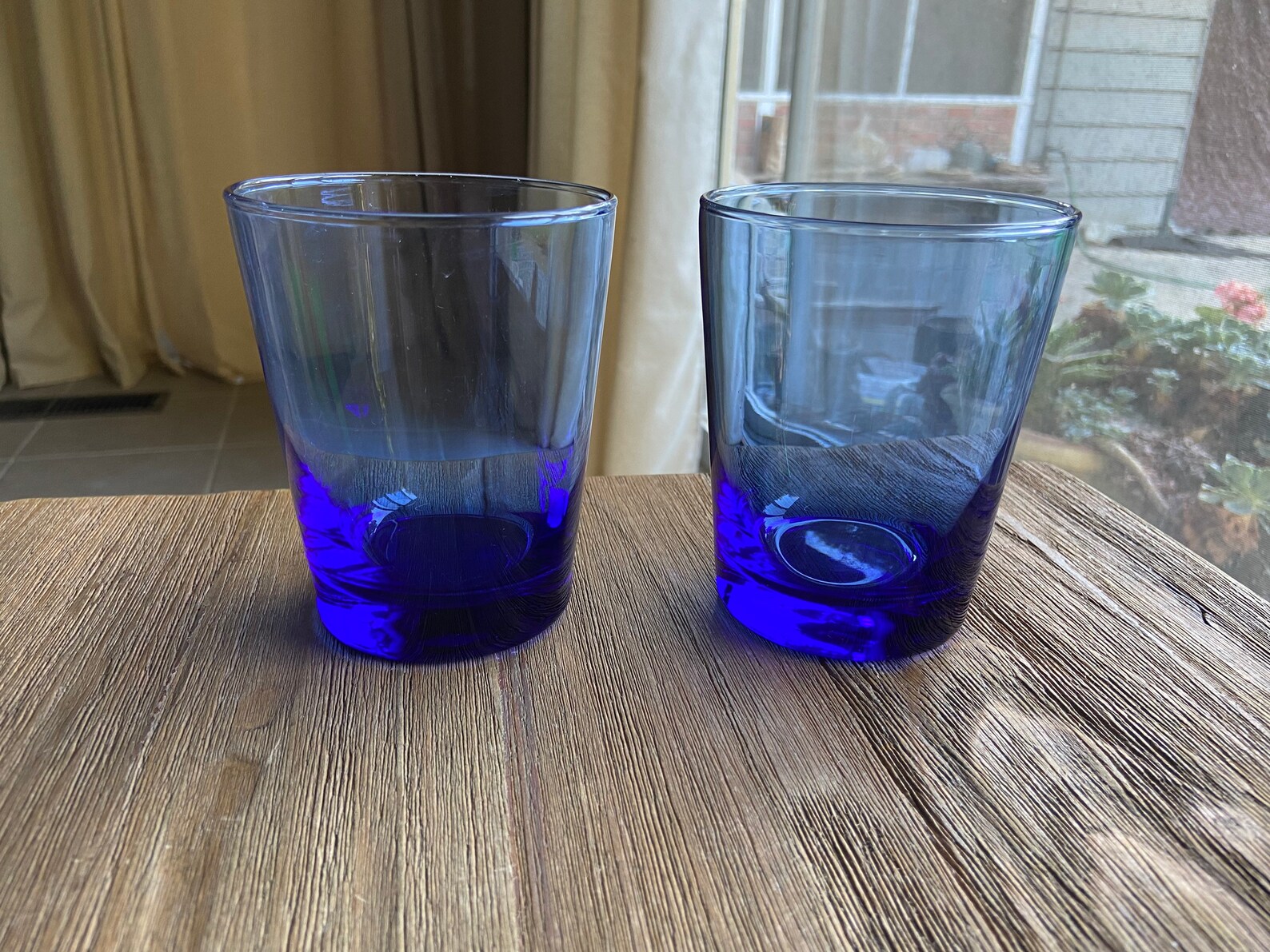 Libbey Blue Glasses Etsy