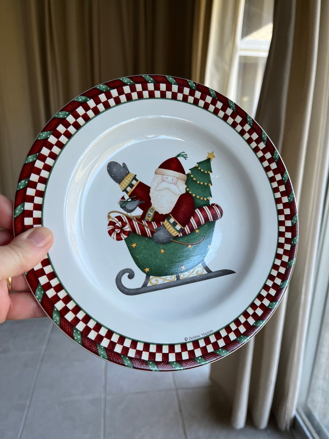 Vintage Sakura Santa’s Spirit Debbie Mumm Salad Plates (2) - Etsy