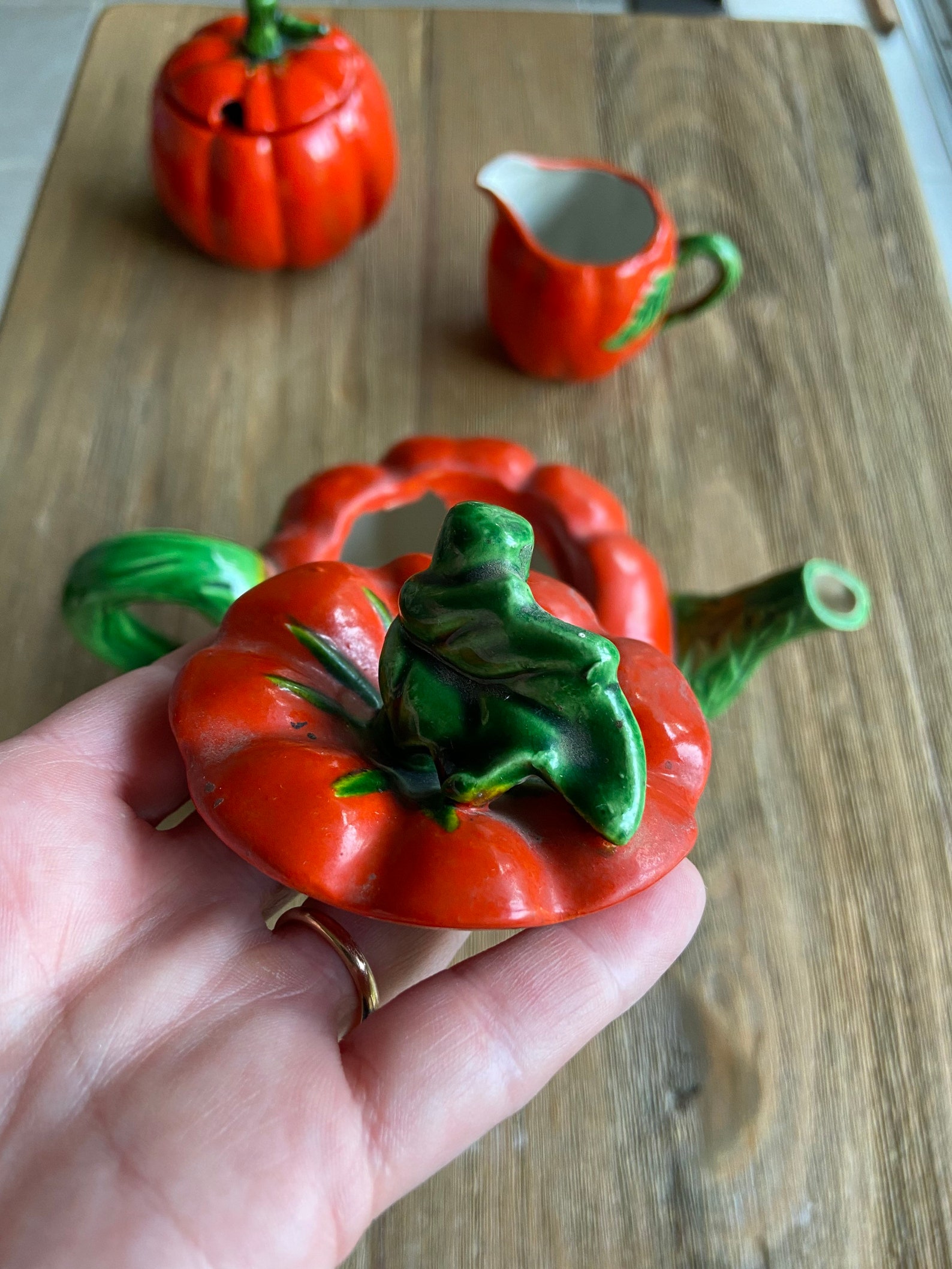 Vintage Japanese Tomato Tea Set | Etsy