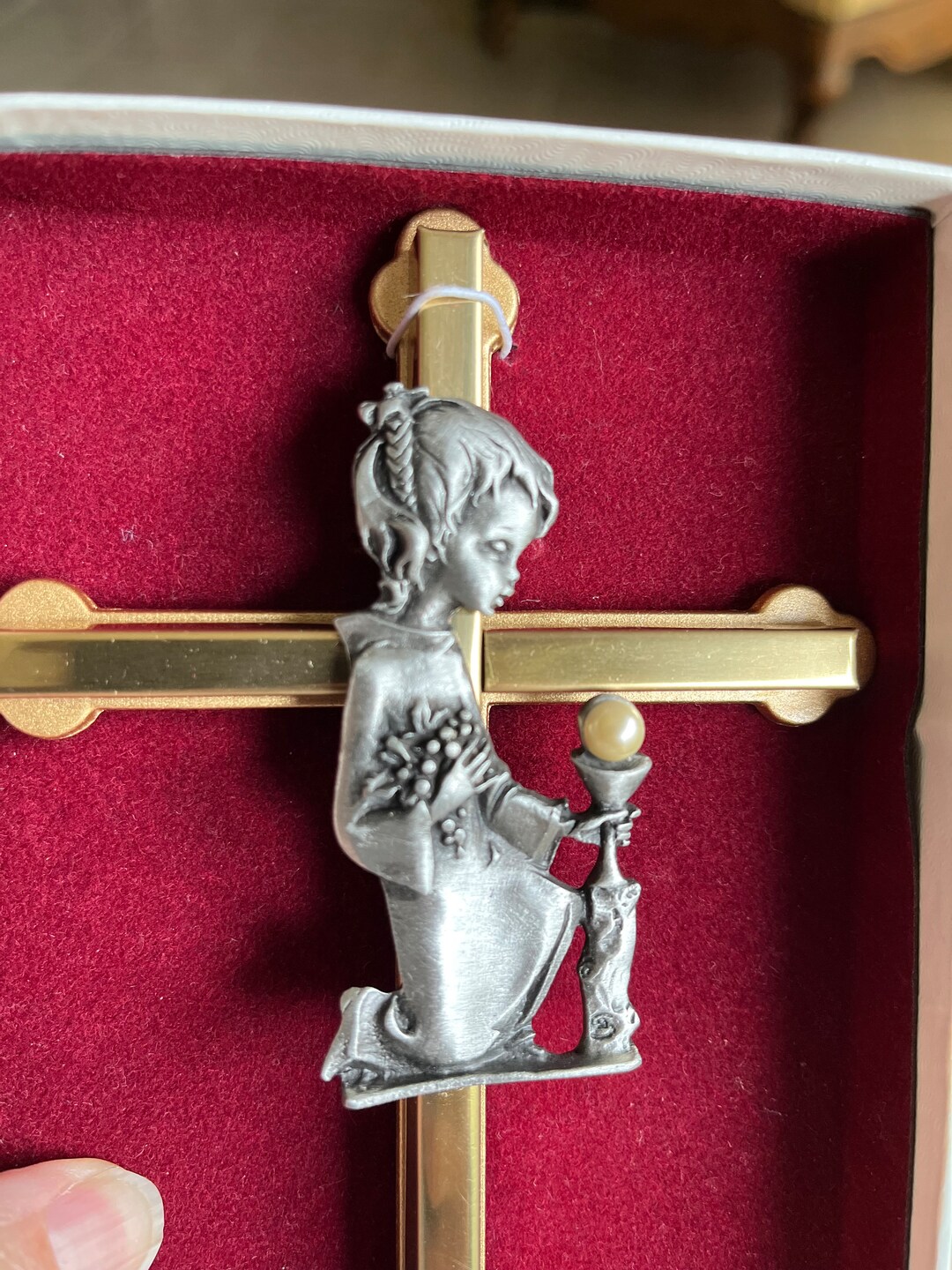 Vintage First Communion Cross - Etsy