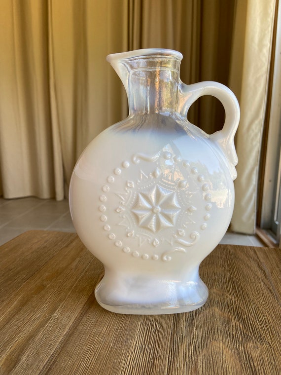 Vintage Milk Glass Bottle - Etsy