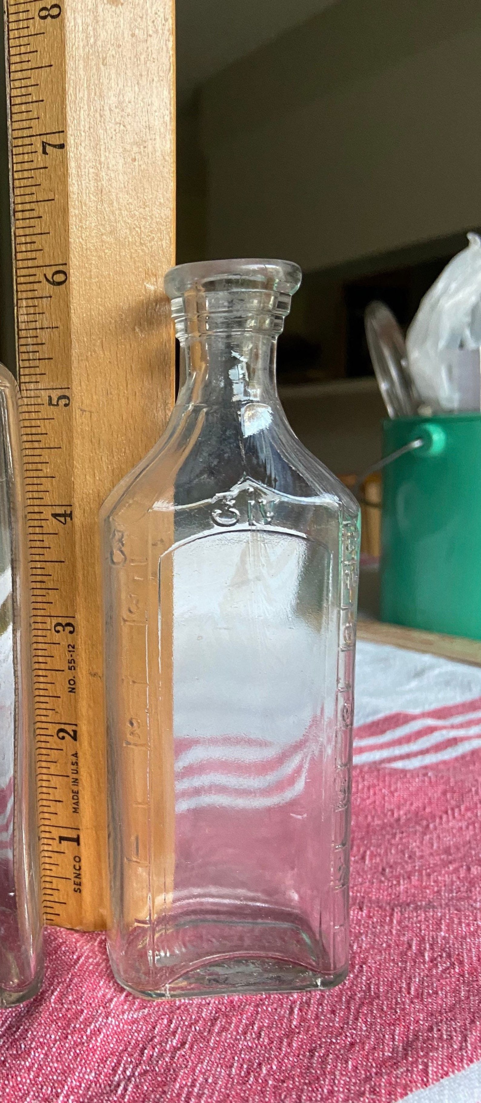 Vintage Blue Ribbon Medicine Bottle - Etsy