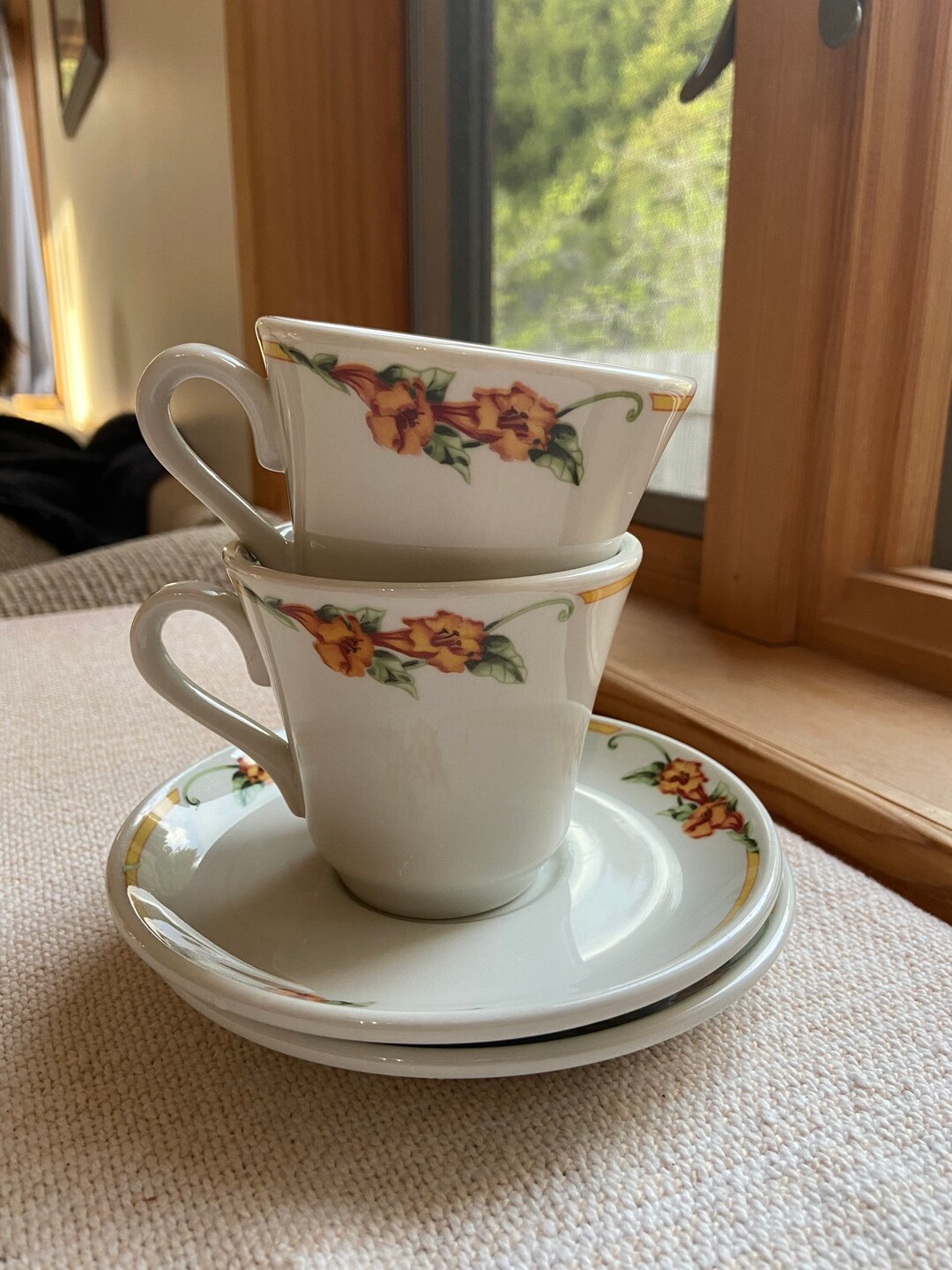 Vintage Rego Restaurant Ware Cups With Saucers 4 Pieces - Etsy